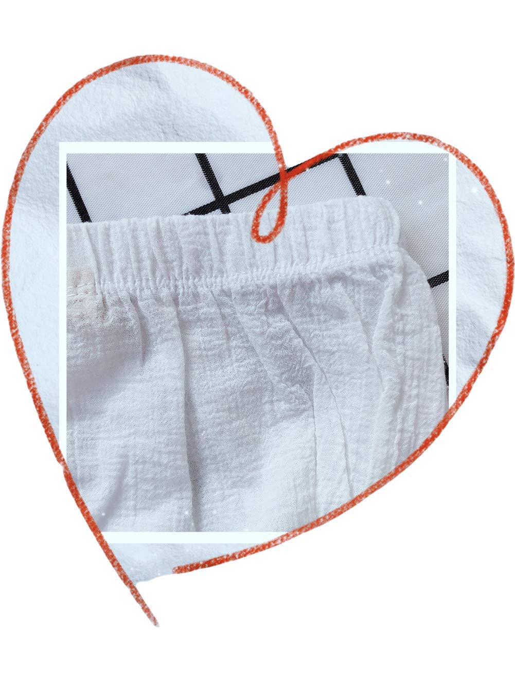 LOOLY Newborn Toddler Kids Cotton Linen Ruffle Bloomer Shorts Diaper Cover 0-2T(100,A-White)