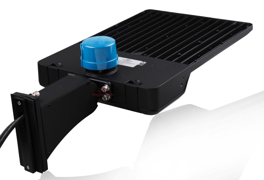 RuggedGrade 300W - Revati II Series LED Parking Lot Light with Photocell - 43,200 Lumen - Color Selectable 3K/4K/5K - Arm Mount - Black