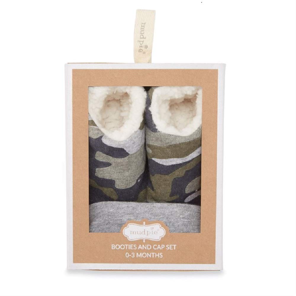 Mud Pie Camo Cap and Booties Set