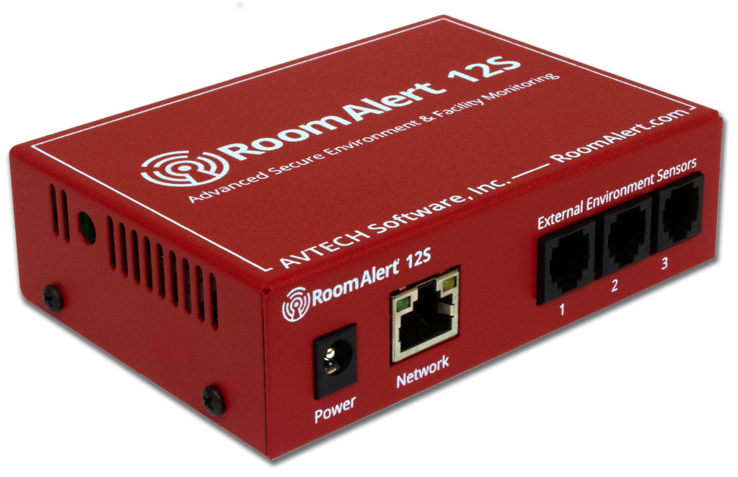 Room Alert 12S Advanced Proactive Environment Monitor – Built-in Temperature Sensor, Supports SSL/TLS, 2048-bit Encryption, SNMP v3, 12 Sensors, 24/7 Alerting & Reporting, Made in USA