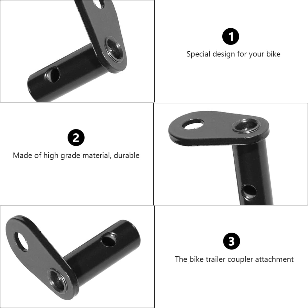 5pcs Sundries Traction Head Bike Trailer Coupler Attachment Steel Hitch Coupler Attachment Angled Elbow