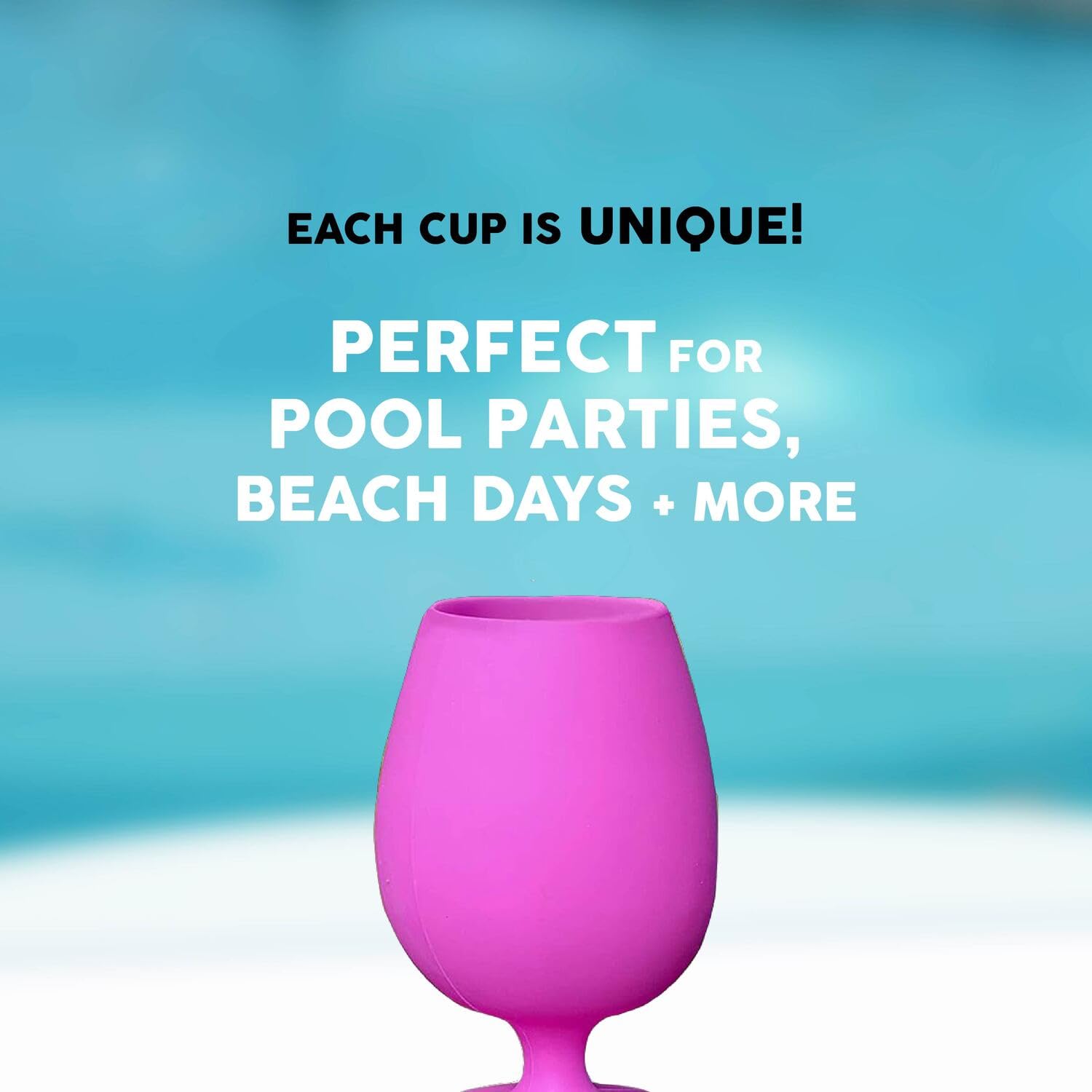Sili Wraps Unbreakable Silicone Wine Glasses | Set of 4 | BPA-Free | Bali Collection | Stemmed | 12oz