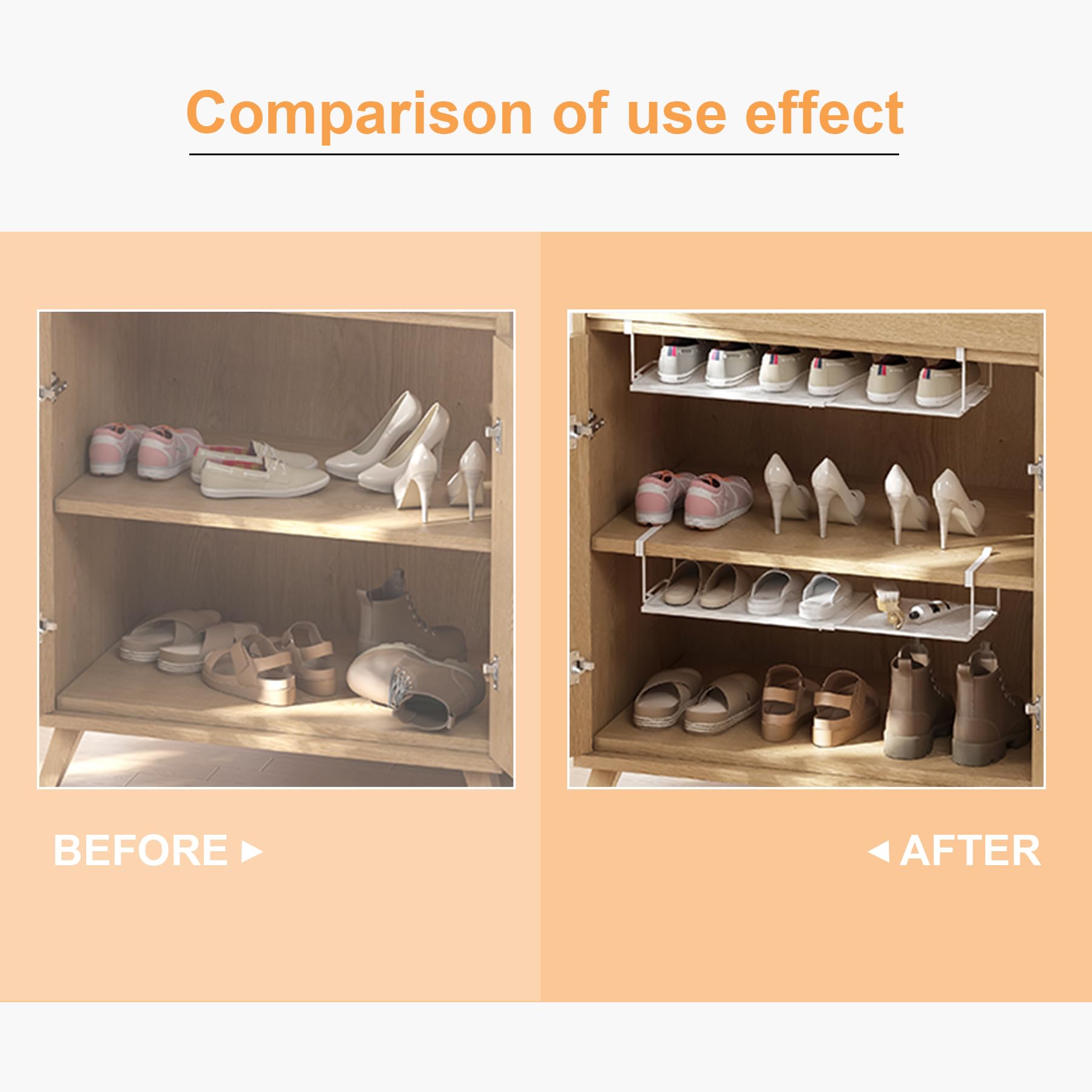 YOLOPARK Under Shelf Organizer, Extendable Under Shelf Storage for Pantry Cabinet, Laundry Room, Shoe Bench, Closet