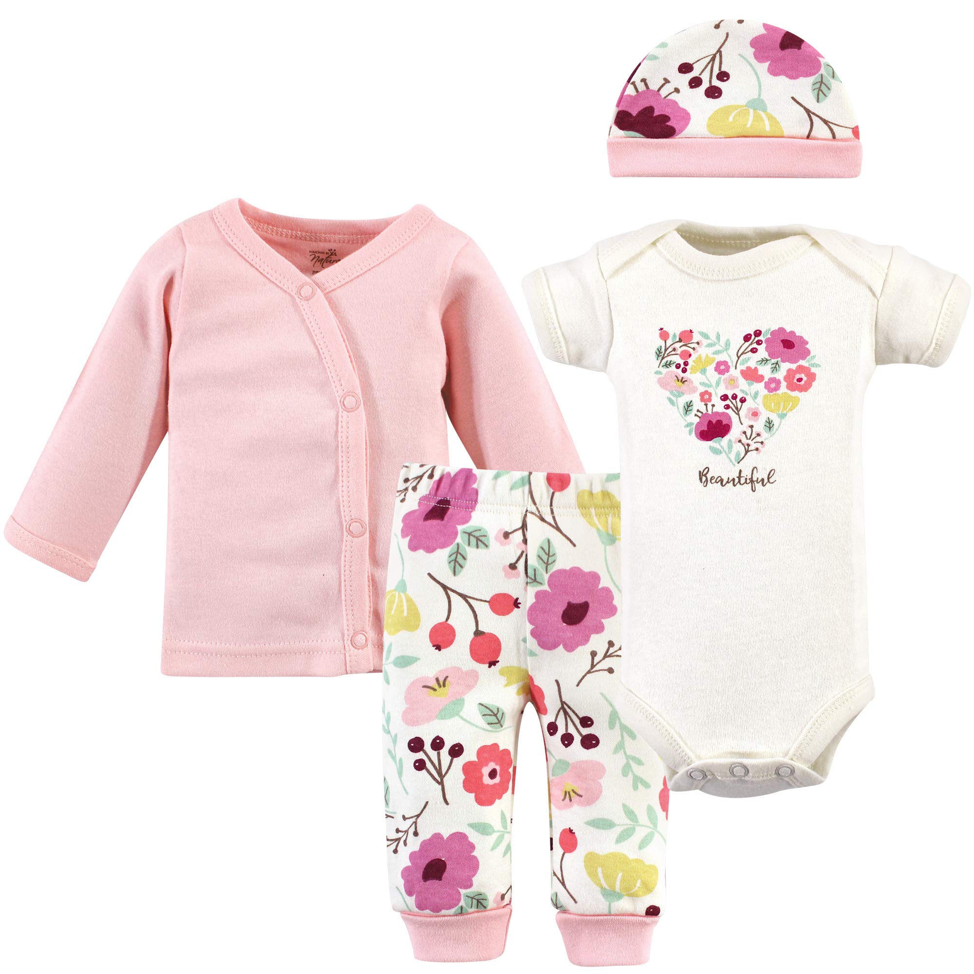 Touched by Nature baby boys Organic Cotton Preemie Layette Set, Botanical, Preemie US