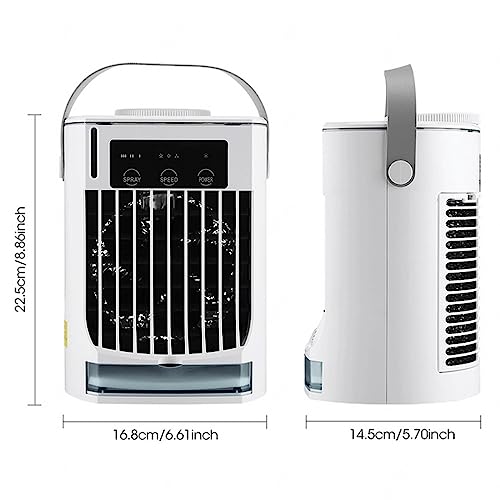 Best Portable Air Conditioner | 4 in 1 Mini Ac Unit Portable - Mobile Air Conditioner with 3-speeds, 3 Mist Modes | Portable Air Cooler for Room Bedroom Office Home Car Tent