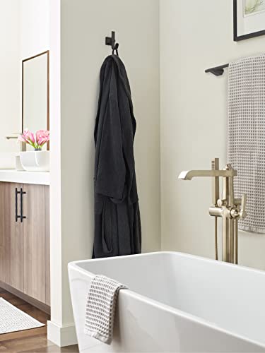 Amerock HBX36686MB | Burbank Single Prong Decorative Wall Hook | Matte Black Hook for Coats, Hats, Backpacks, Bags | Hooks for Bathroom, Bedroom, Closet, Entryway, Laundry Room, Office