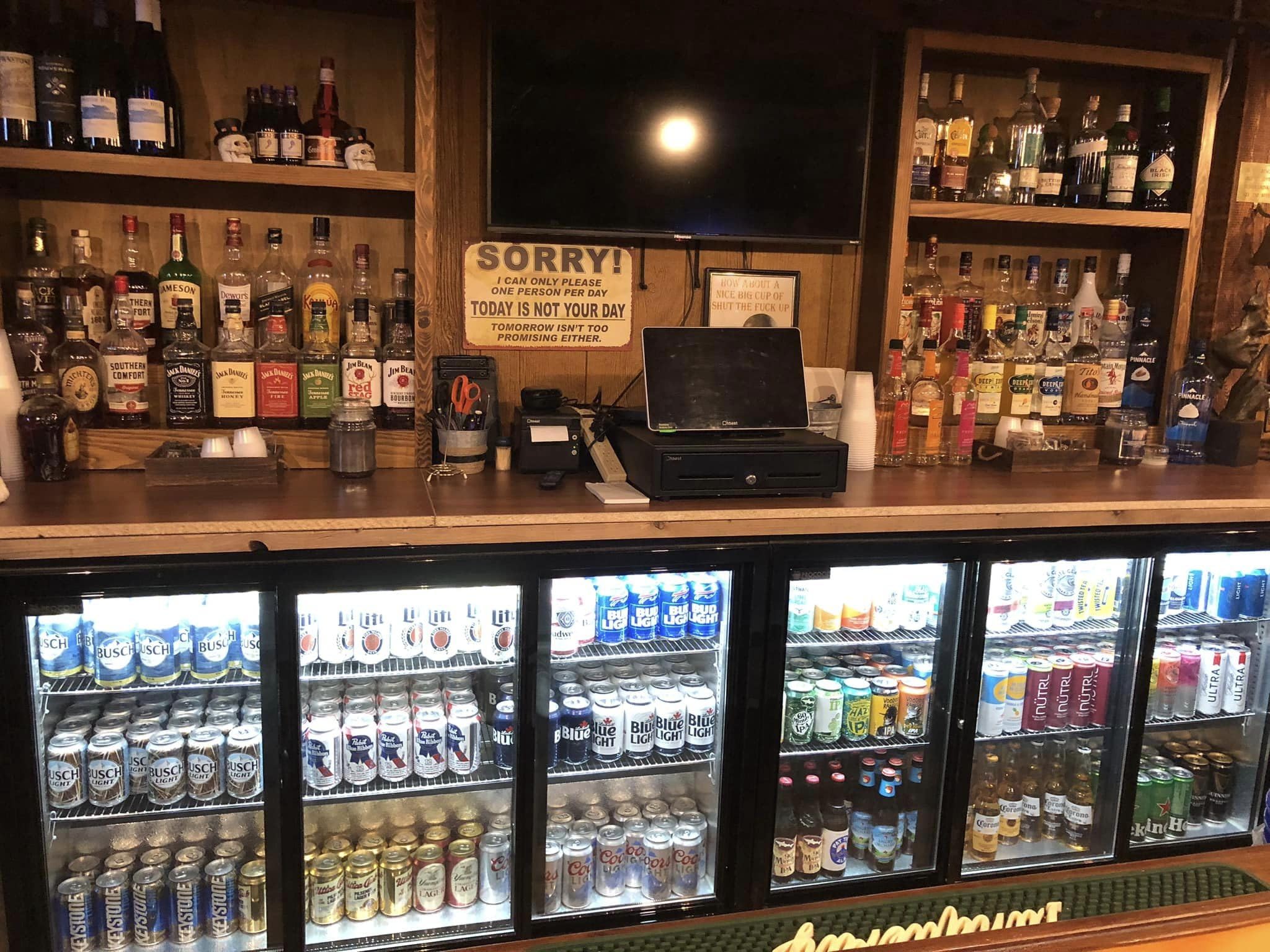 New Procool Refrigeration Sliding 3 Door Back Bar Beverage Cooler; 54" Wide Counter Height Refrigerator