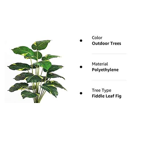 Artificial Trees for Outdoors, 30'' Artificial Green Plants Fake Tree UV Resistant Faux Plants for Indoor Outdoor Home Office Garden Decor(No Vase