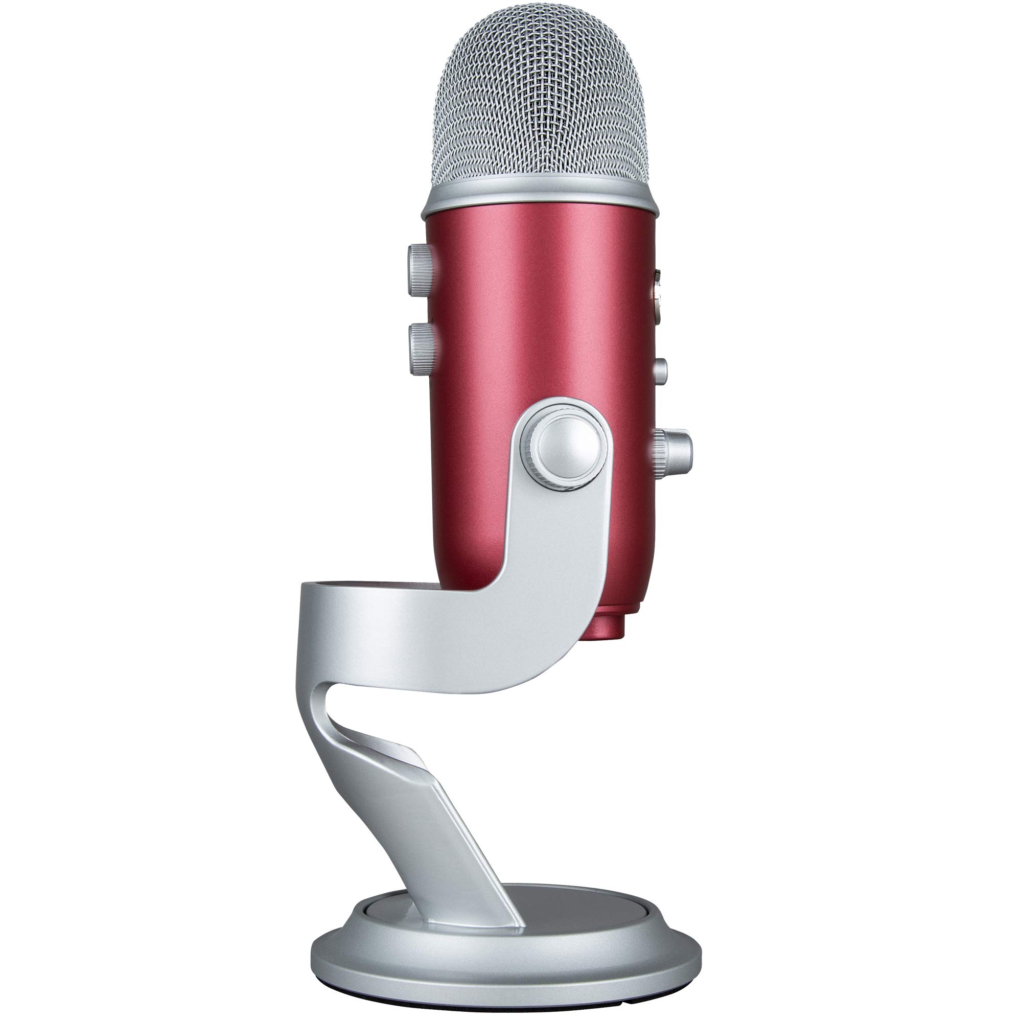 Blue Yeti USB Mic for Recording & Streaming On PC & Mac, 3 Condenser Capsules, 4 Pickup patterns, Headphone Output & Volume Control, Mic Gain Control, Adjustable Stand, Plug & Play - Steel Red