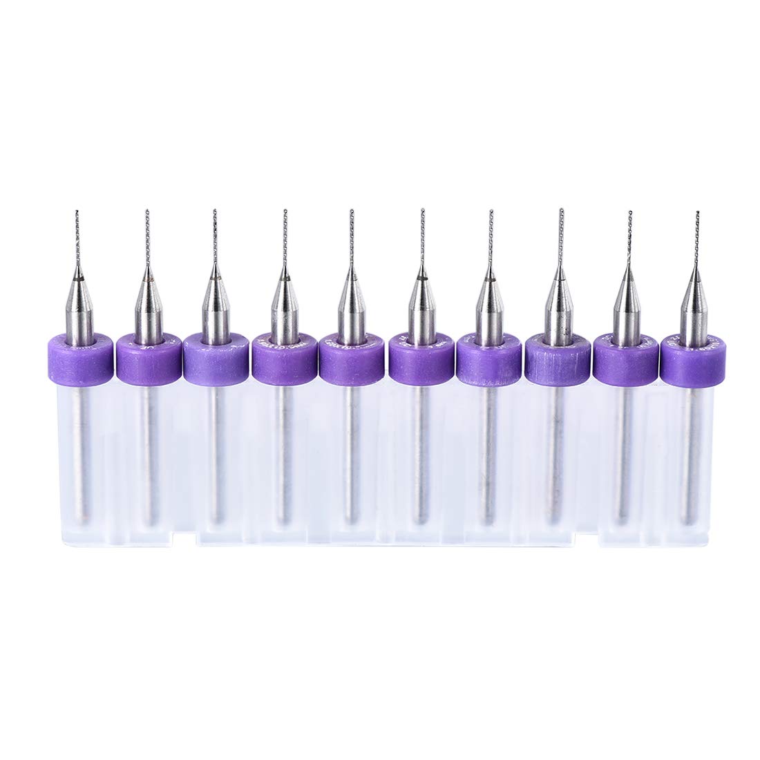 uxcell PCB Drill Bits 0.4mm Tungsten Carbide Rotary Tool Jewelry CNC Engraving Print Circuit Board Micro Drill Bits 1/8 Inch Shank 1 Set (10 Pcs)
