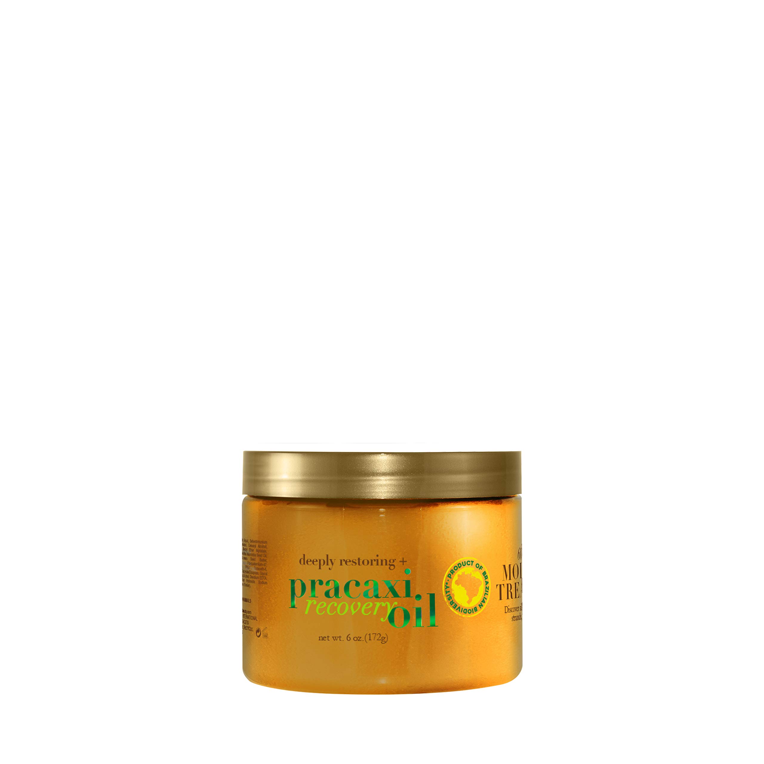 OGX Deeply Restoring + Pracaxi Recovery Oil AntiFrizz Deep Conditioning InShower Moisture Treatment with Murumuru Butter SulfateFree Surfactants Hair Mask to Nourish Restore, 6 Ounce