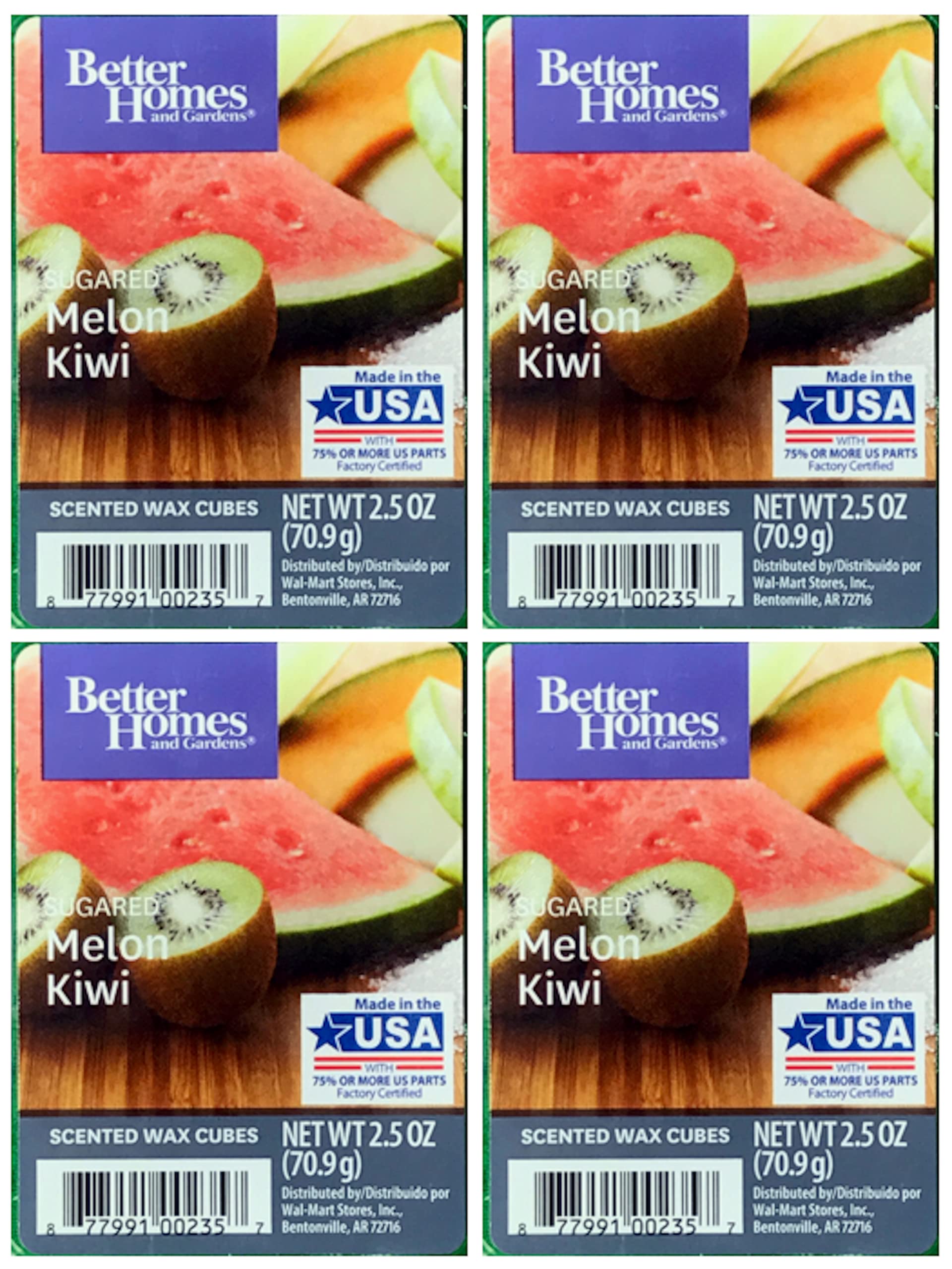 Better Homes and Gardens Sugared Melon Kiwi Scented Wax Cubes - 4-Pack