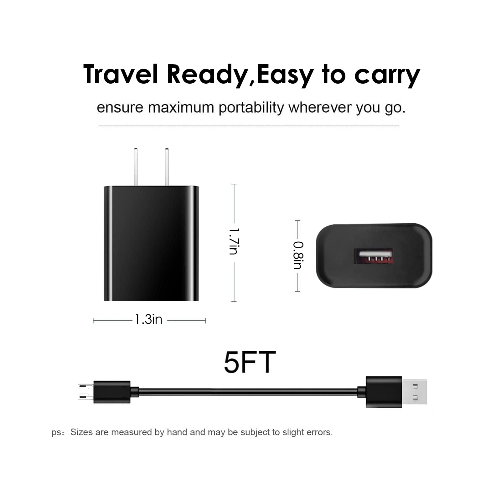 5V Charger for Microsoft Surface 3 1623 1624 1645 Tablet,Roku Voice Remote Charger Roku Streaming Stick, Roku Express 4K Express Plus, Premier, Chromecast Ultra Charging Cord Cable Replacement