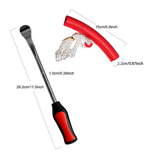 ASOOLL 11.5" ππ’π«π ππ©π¨π¨π§π¬ Motorcycle Tire Changer Tools Bike Tire Iron Levers Repair Kit with 3 Pcs Rim Protectors