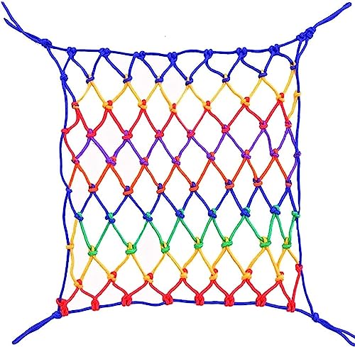 EkiDaz HXRW Rope Net Outdoor Climbing Net for Kids Protective Rope Net Stair Safety Net Anti-Fall Colorful Cargo Net Playground Sets for Backyards (Size : 2 * 5m(6.6 * 15.15ft))
