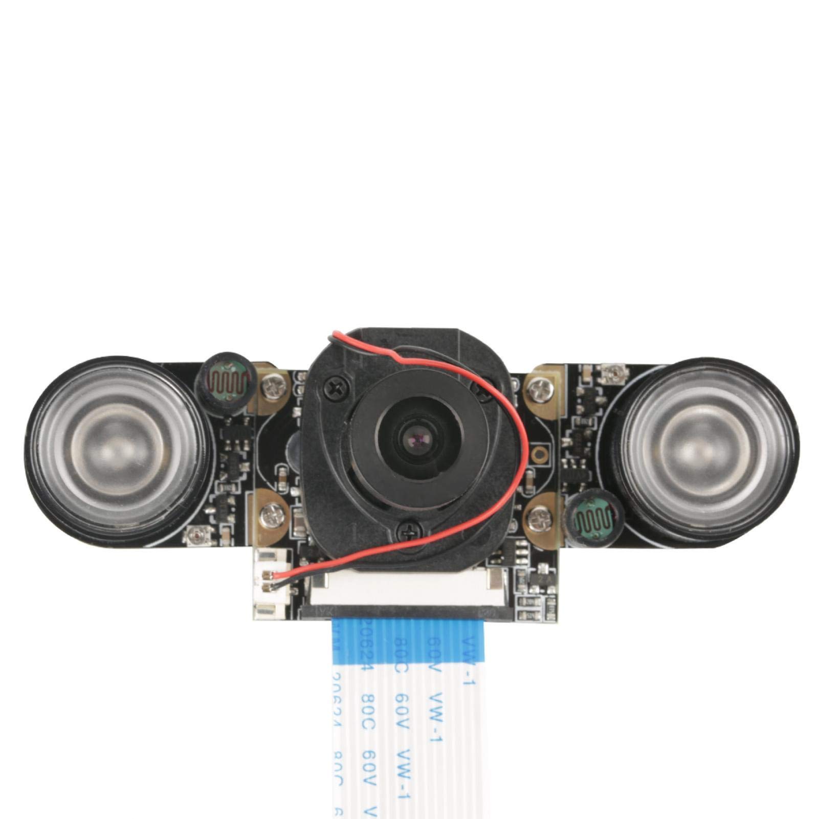 ALREMO HUANGXING - Camera Module, 2592X1944 Camera Module Board, Built in Ov5647 Chips Low Light and Night Vision for Raspberry Pi B 3/2 Camera Display Screen