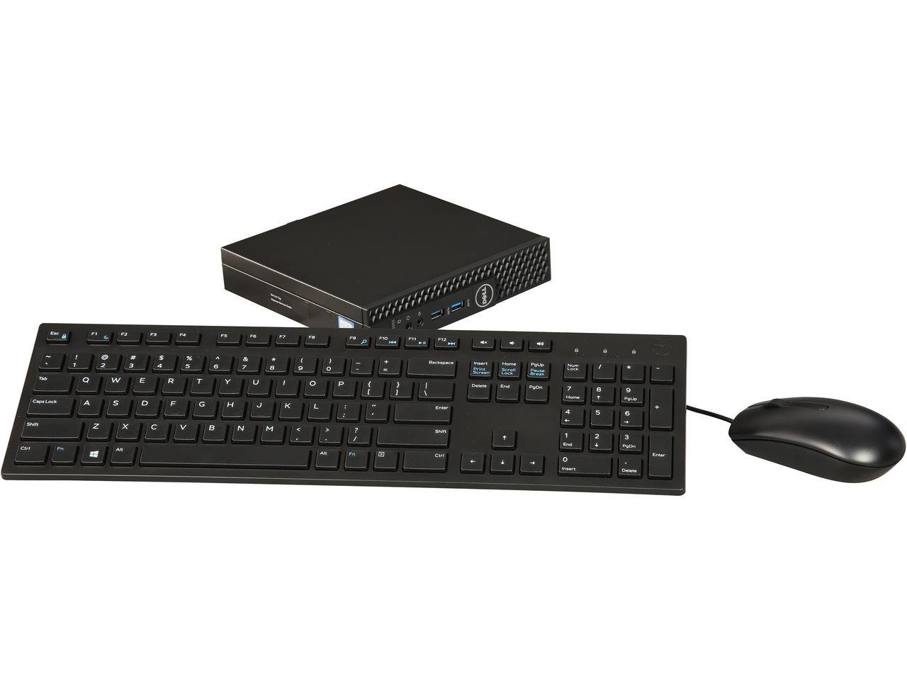 Dell OptiPlex Micro Form Factor Business PC, Intel i3-7100T 3.4 GHz Processor, 4GB DDR4, 500GB HDD, Display Port/HDMI, USB 3.0, Windows 10 Pro (Ethernet+WiFi)