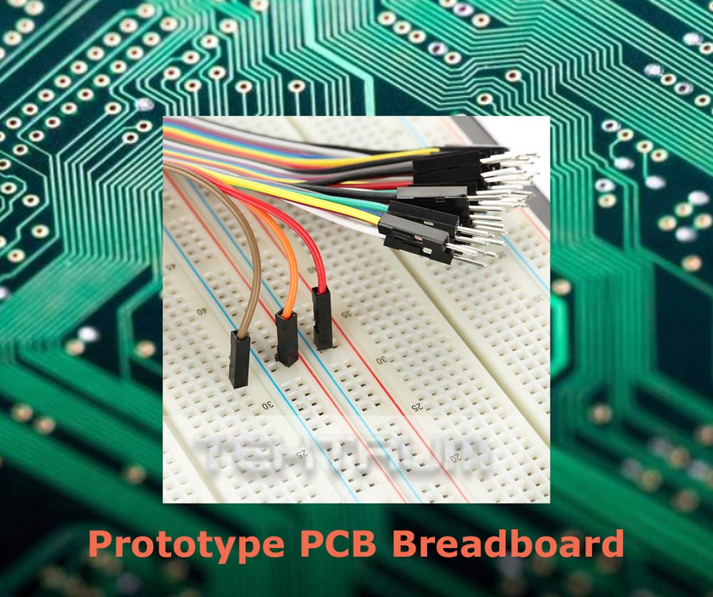 Tektrum Externally Powered Solderless 4660 Tie-Points Experiment Plug-In Breadboard Kit with Jumper Wires, Power Module, Wall Adaptor For Proto-Typing Circuit