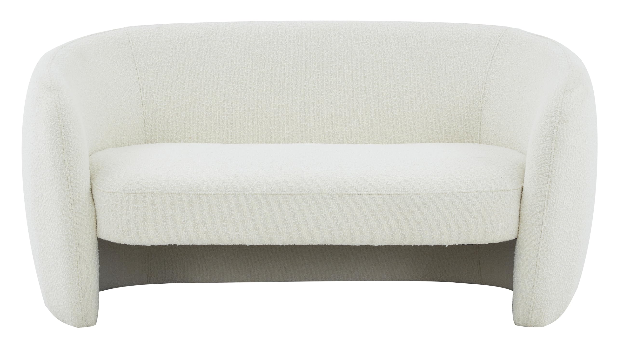 SAFAVIEH Couture Collection Zhao Ivory Boucle Curved Loveseat