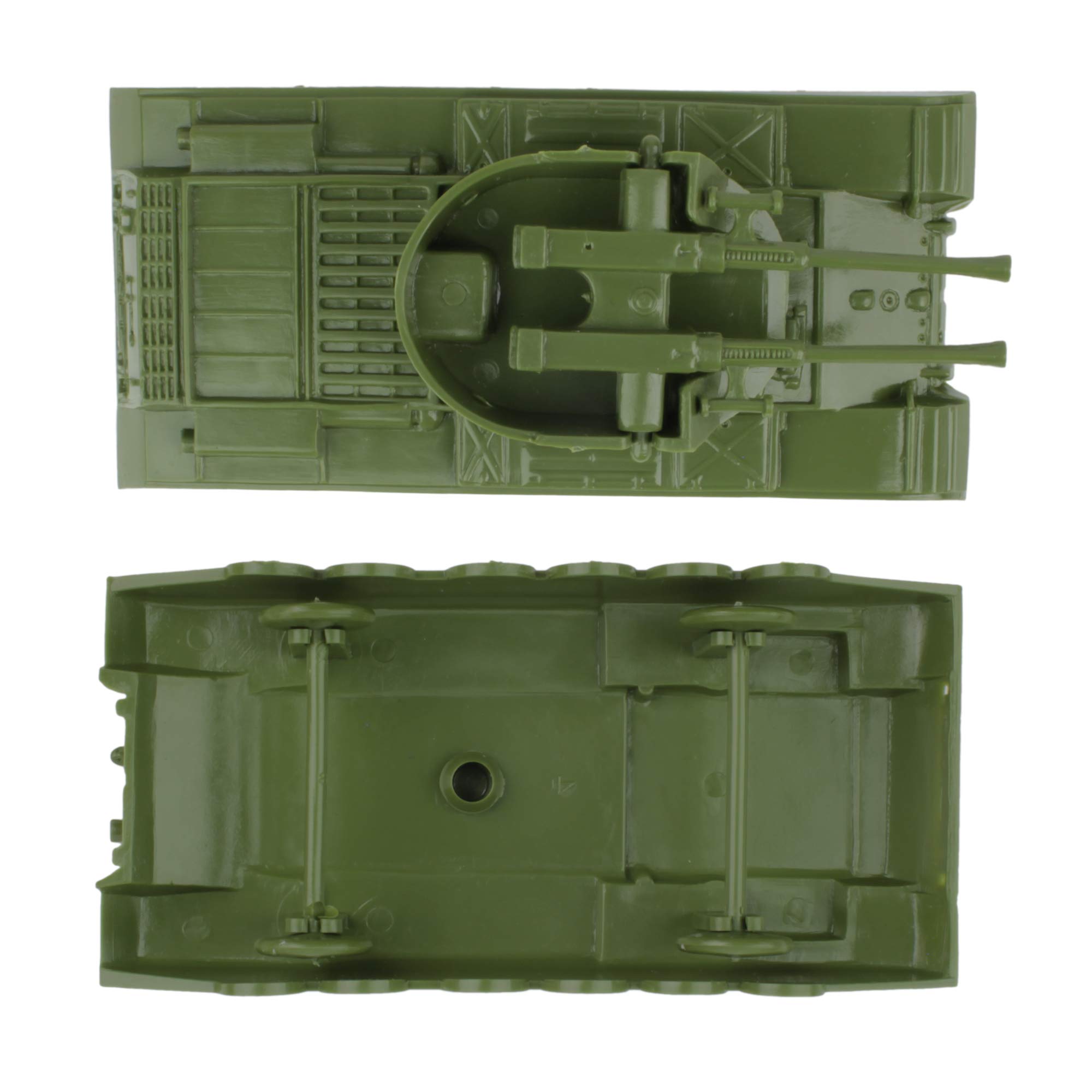 BMC Classic Payton Anti-Aircraft Tanks - 4pc Tan Green Plastic Army Men Vehicles