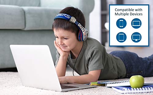 eKids Avengers Kids Adjustable Headband, Stereo Sound, 3.5Mm Jack, Volume Limited Headphones for School, Home, Travel