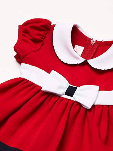 Bonnie Baby Baby Peter Pan Collar Nautical Dress and Panty Set, Red, 3-6 Months