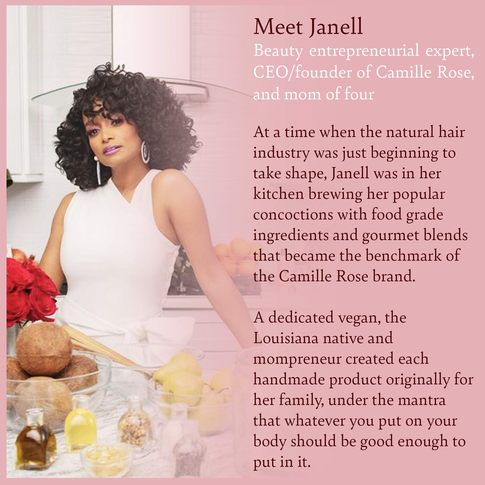 Camille Rose Clean Rinse Shampoo, with Honey and Peppermint to Moisturize and Clarify, for all Hair Types, 8 oz