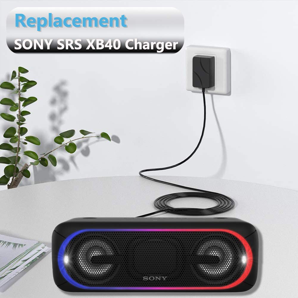 VHBW for Sony SRS XB40 Speaker Charger 9.5V AC Adapter for Sony SRS-XB40 BLK Blue RED Portable Bluetooth Wieless Speaker, Sony CMT-V10IPN AC-NSA18-95 DVP-FX930 DVD Player Power Supply Cord