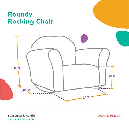 Keet Roundy Rocking Kid's Chair, Green Gingham