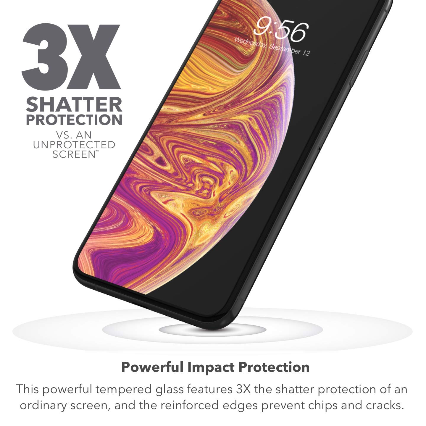 ZAGG InvisibleShield Glass+ Screen Protector β High-Definition Tempered Glass Made for Apple iPhone SE β Impact & Scratch Protection, Clear