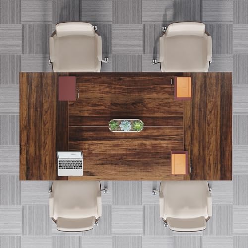 LITTLE TREE 63 β Dx31βW x 30β H Executive Desk, Farmhouse Large Computer Home Office Desk, Small Conference Room Table for 4-6 Person