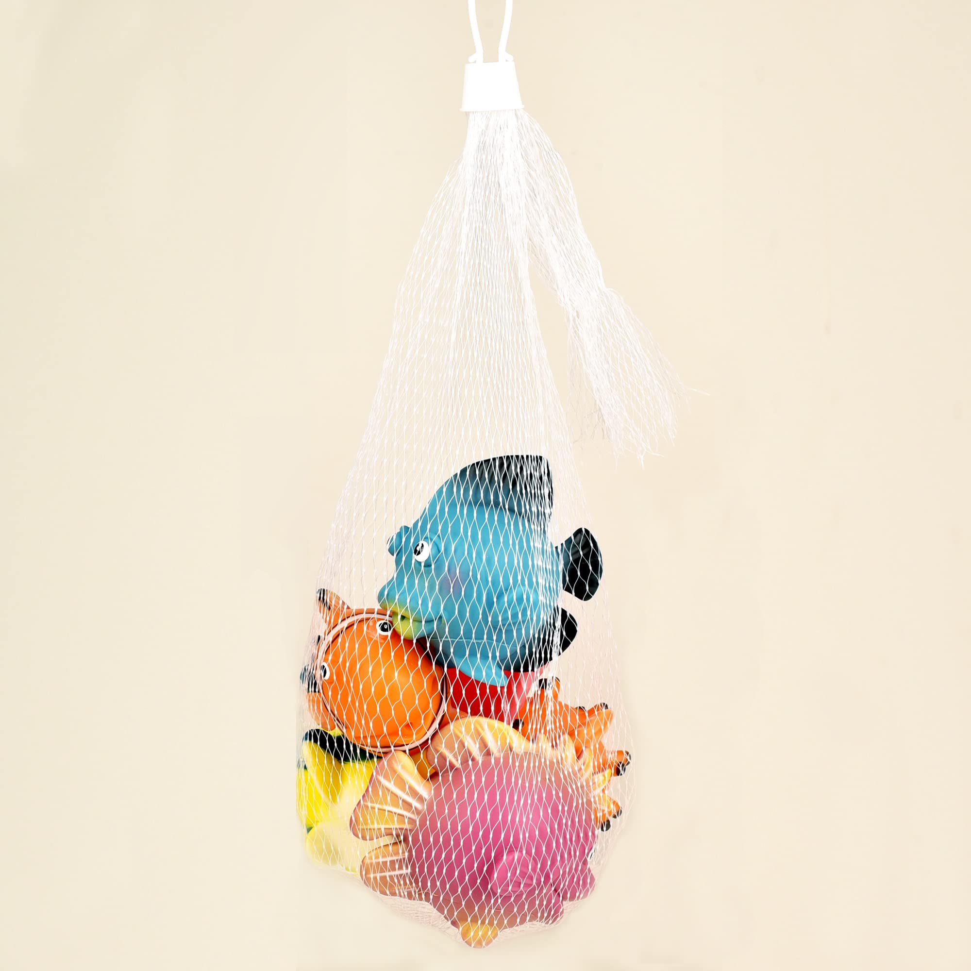 BOHS Rubber Squirting Fish - Cute Floating Cartoon Soft - Baby Bath Play Water Marine Animals Toys - 6 Count