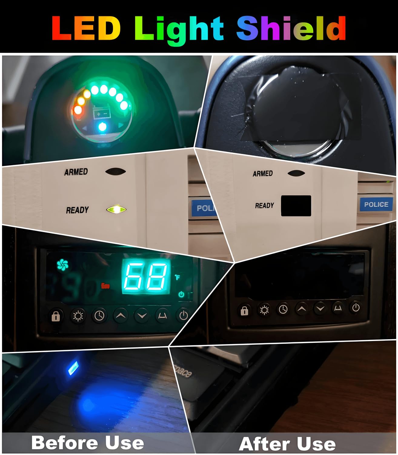 Blackout Tape 1.2 inch x 66 Feet Dark Masking Stickers to Blocking100% of Light, LED Cover Shading Tape for Windows, Electronics, Blinds, Aquarium, Indicator, LCD, Routers, Lamp Strips, Dimming Sheet