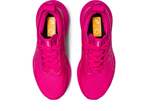 ASICS Women's Gel-Nimbus 25 Running Shoes, 9, Pink Rave/Pure Silver