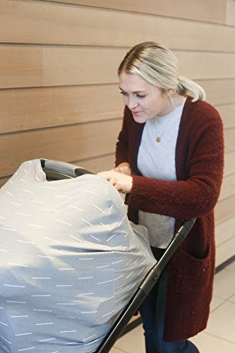 Baby Car Seat Cover Canopy and Nursing Cover Multi-Use Stretchy 5 in 1 Gift "Dash" by Copper Pearl