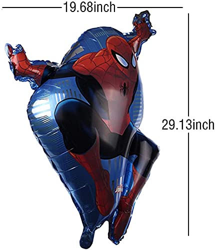 5PCS Superhero Spiderman Party Shape Foil Balloons For Kids Birthday Party Decorations