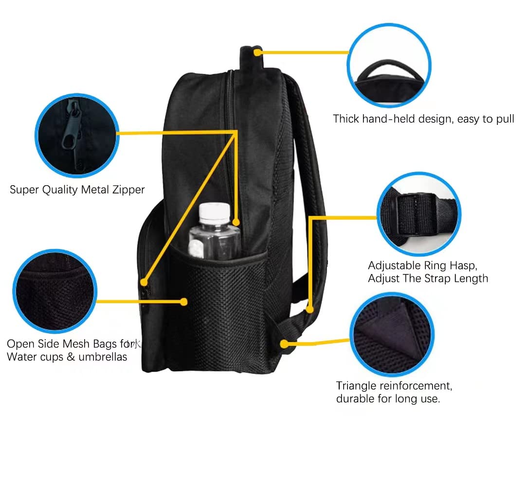 AIBYGHCEL Backpack Bookbag,for Boys Girls Blue Cosplay Cartoon Laptop Bag for Children Senior Youth (Style A)