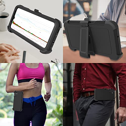 Compatible with Samsung Galaxy A13 5G Case(NOT for A13 4G), with Belt Clip Holster Heavy Duty Rugged Shockproof Full Body Protection Kickstand Phone case for Samsung Galaxy A13 5G (Black)