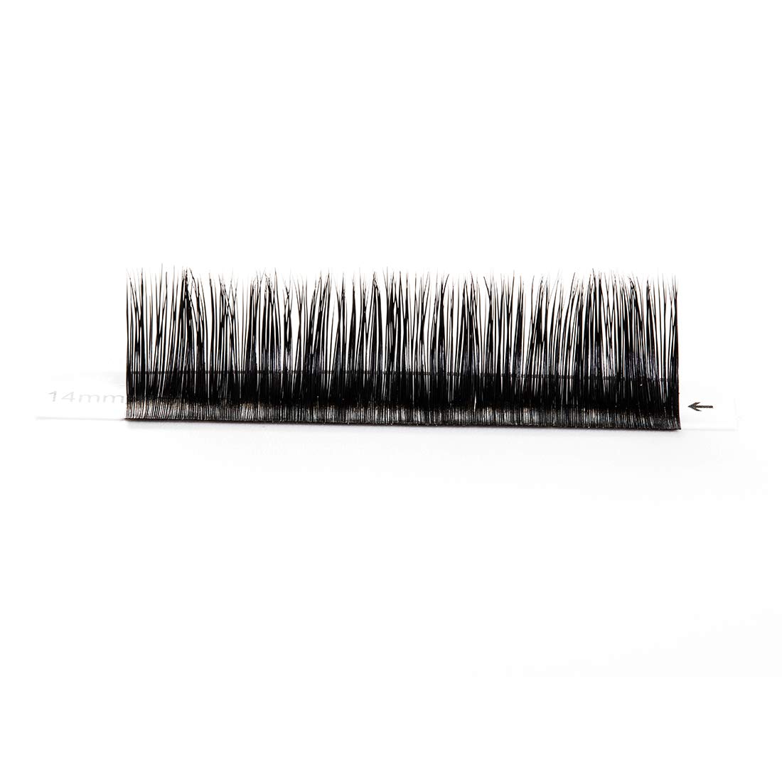 EMEDA Real Mink Eyelash Extensions Mink Lash Extension C Curl Mixed Tray 9-15mm Single Size Tray Soft Siberian Mink Individual Eye Lashes Strips Professional Set (C Curl 9-15mm)