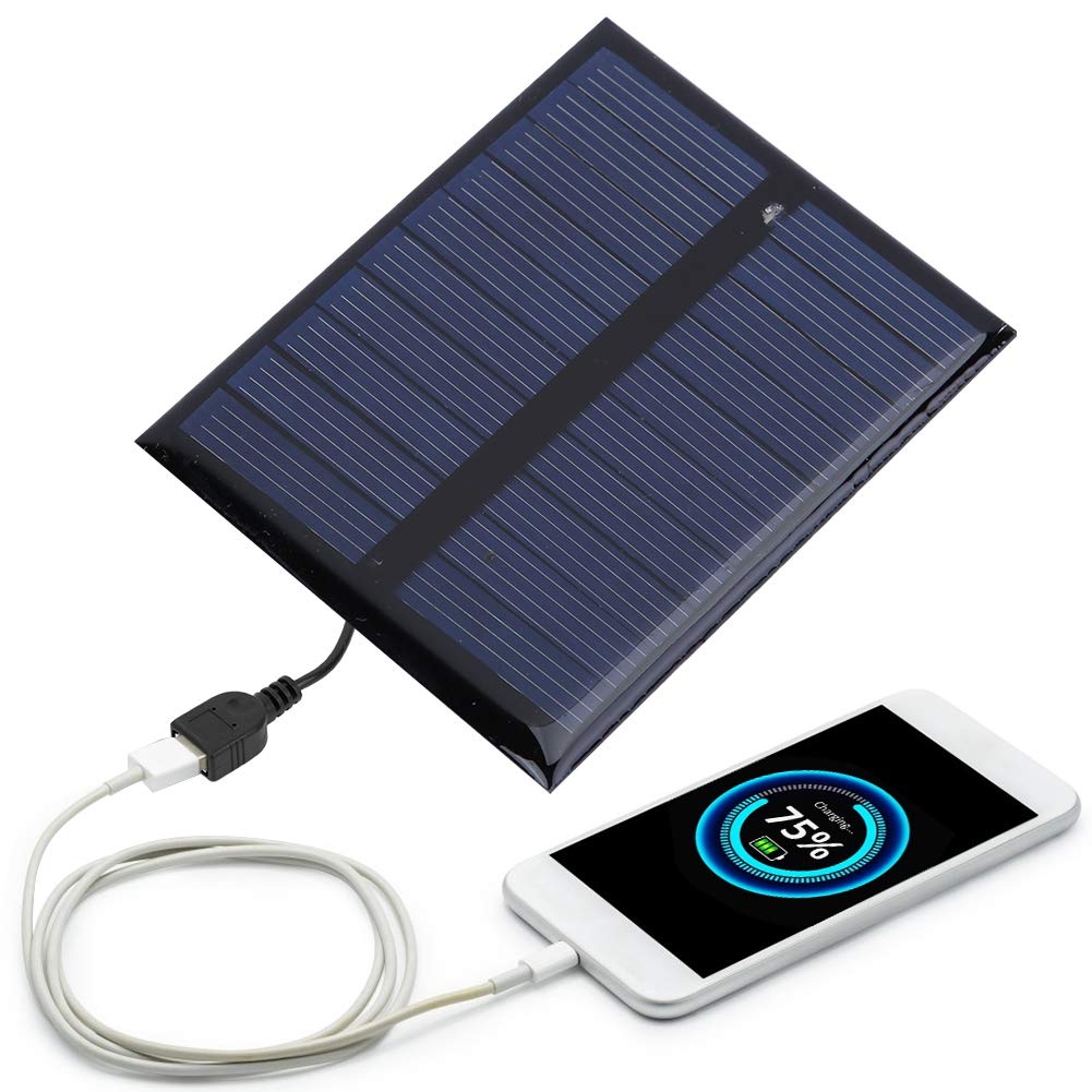 5V Solar Panel Charger, Polysilicon Waterproof Portable Solar Panel, Energy-Saving for Advertising Lights Low-Power Appliances