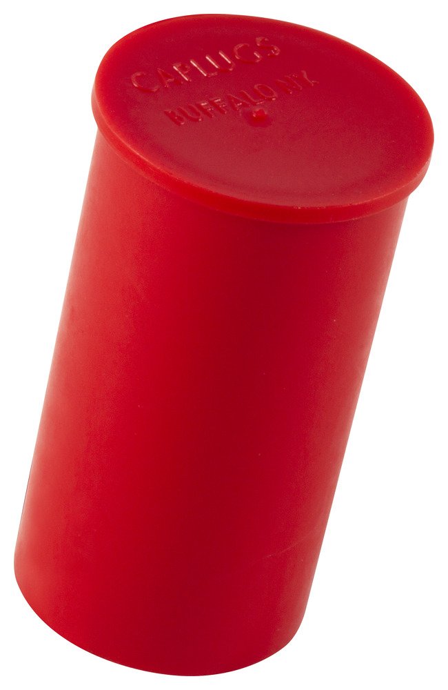 Caplugs 99394915 Plastic Long-Threaded Connector Cap RCL-5, PE-LD, to Cap Thread Size 1/2 Cap ID .490" Length 1.33", Red (Pack of 200)