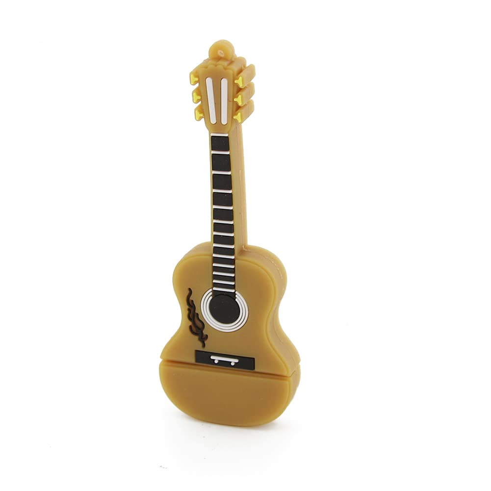 64GB USB 2.0 Flash Drive, Super Storage Space, Cartoon Guitar USB Thumb Drive, Used for Storage and Backup, Portable USB Memory Stick, Suitable for PC/Laptop Portable Drive