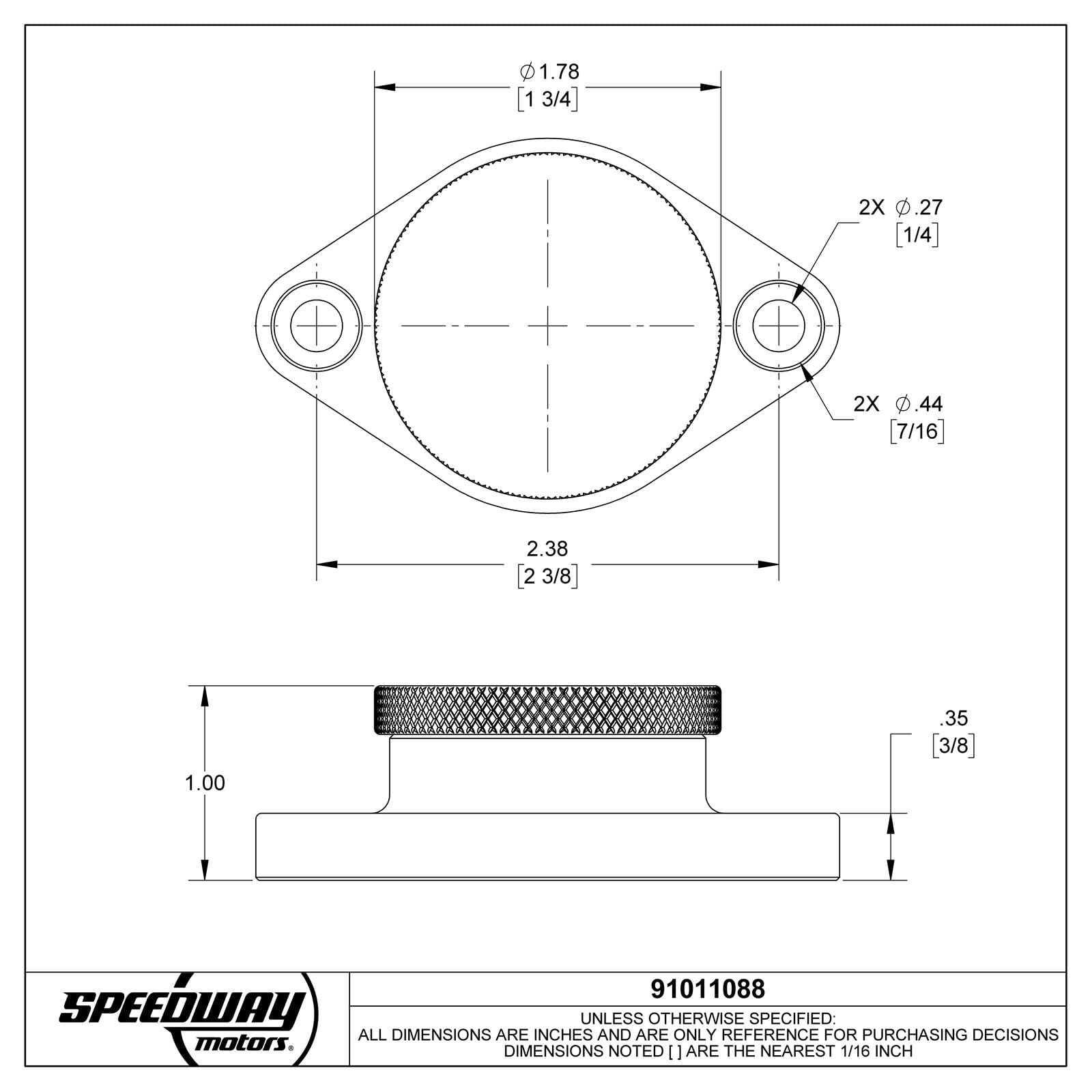 Bolt-On Billet Aluminum Engine Oil Filler Caps, Short