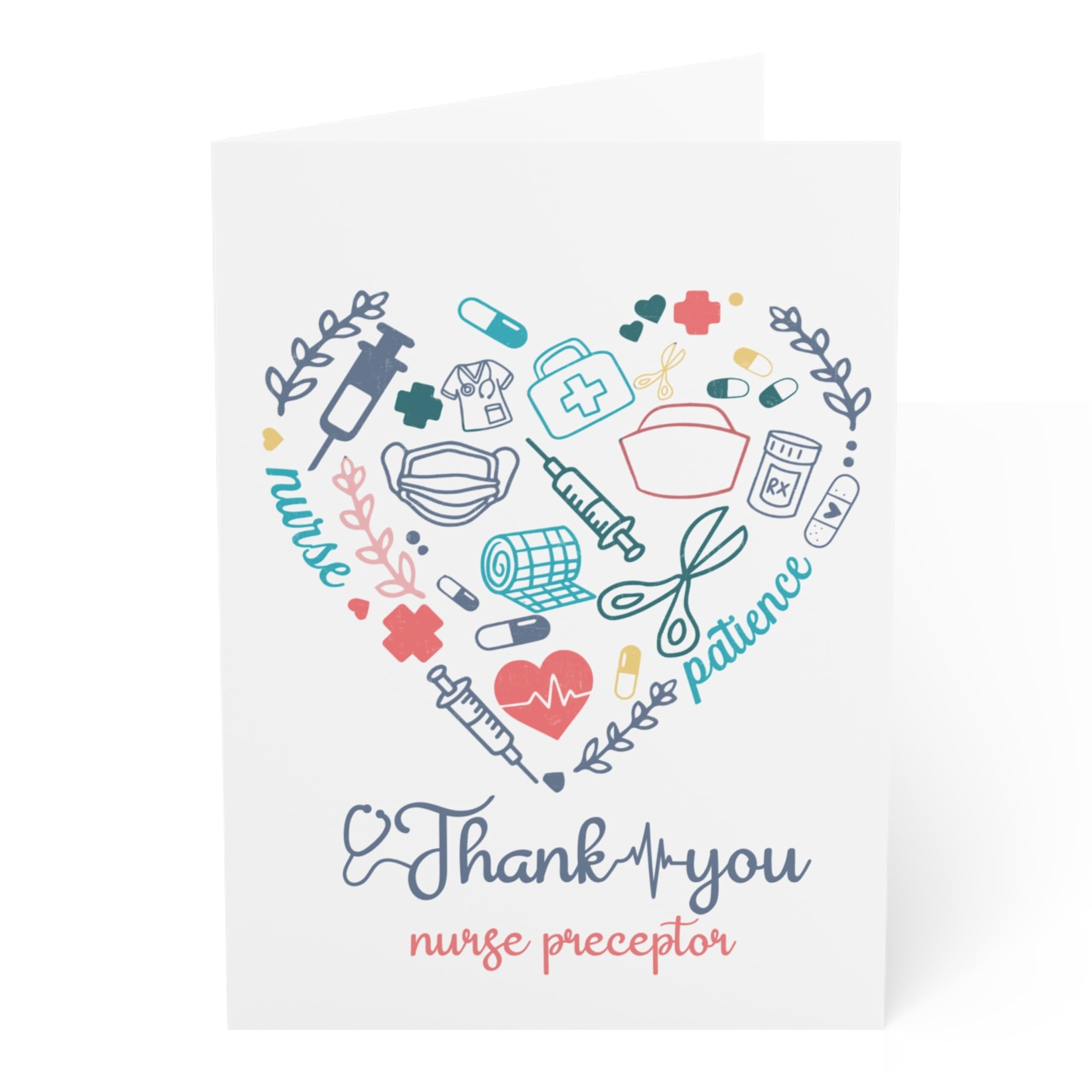 Nurse Preceptor Card, Thank You for Medical Practioners, Student Mentors, Nurse Preceptor Thank You Card, Grattitude Card for Veterinary Nurse, Nurse Appreciation Day, 7x5" Inch Card with Envelope