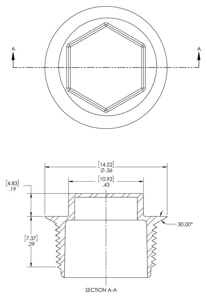 Caplugs TPN-1-F – TPN Series – Square Head Threaded Plugs with Flange, 15 Pack, High-Density Polyethylene (PE-HD), Black, to Plug NPT Thread Size 1/8 – 27, Oil & Heat Tolerant (ZTP1F1KA1)