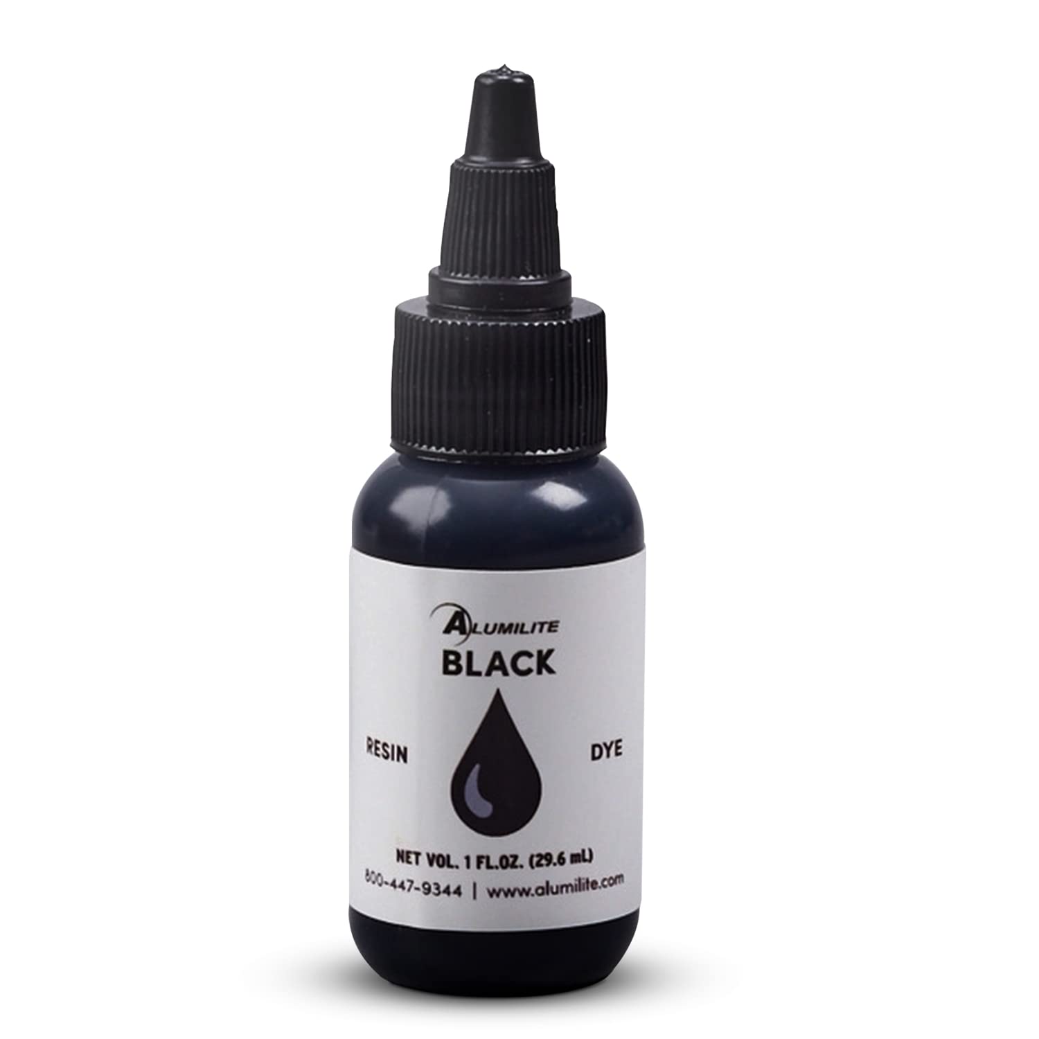 Alumilite Liquid Color Dye Tint for Resin Casing - Highly Concentrated for Epoxy Coating, and Urethane, Ideal for Coloring Clear, Translucent, Opaque Art & Craft Projects (Black, 1oz)