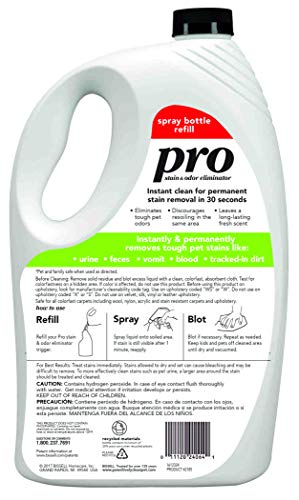 Bissell Pawsitively Clean Pro Pet Stain & Odor Eliminator Instant Clean Refill, 128oz, 2185