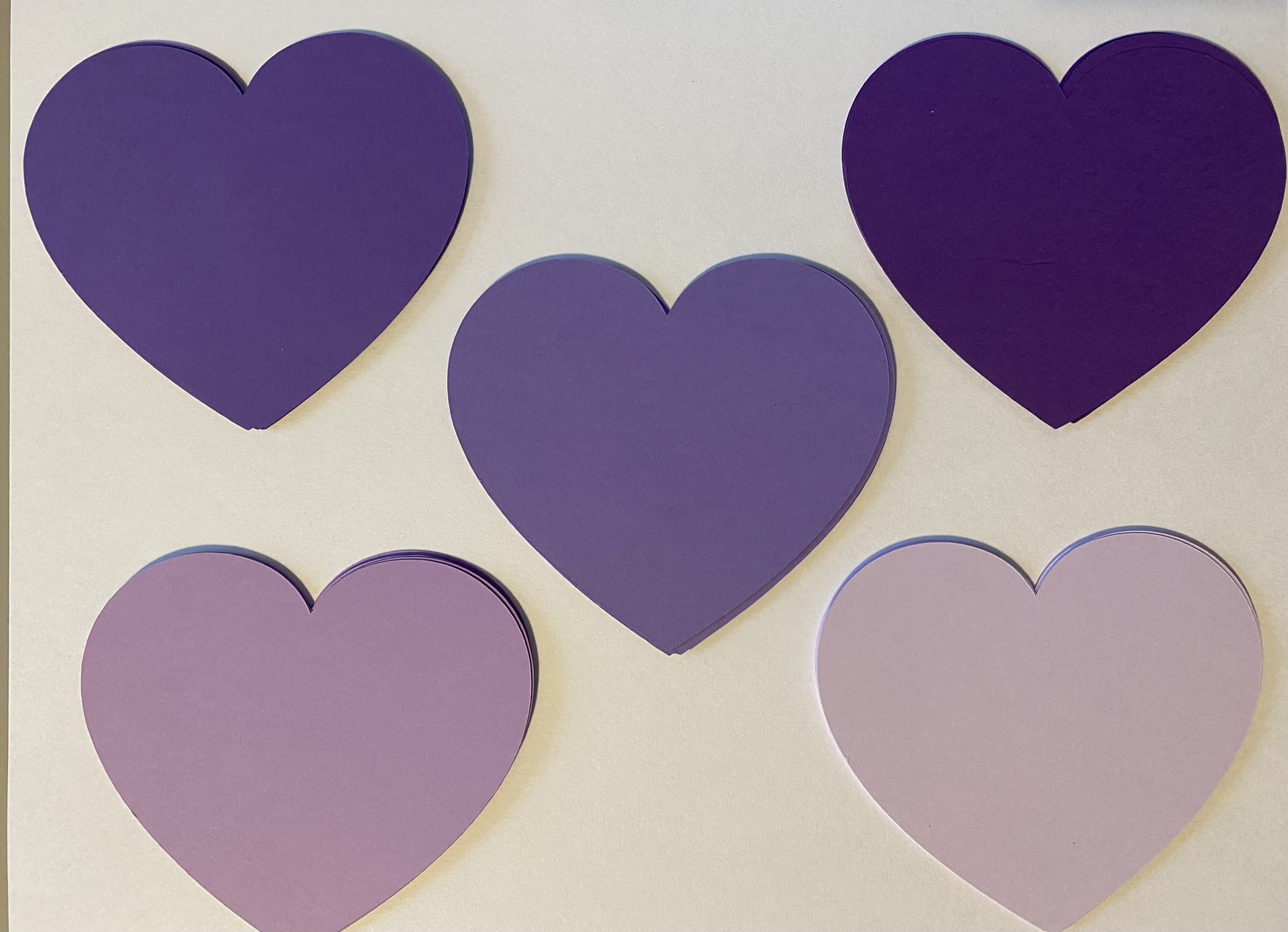 30 Count Purple Heart Cut Outs, Heart Die Cuts, Valentine Confetti, Valentine Cutouts, Valentine Die Cuts, Wedding Die Cuts, 3 3/4 Inch