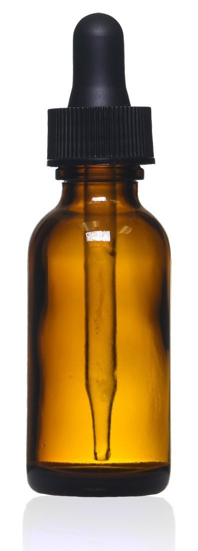 Amber Glass Bottles with Eye Droppers (2 oz, 4 pk) For Essential Oils, Colognes & Perfumes, Blank Labels Included