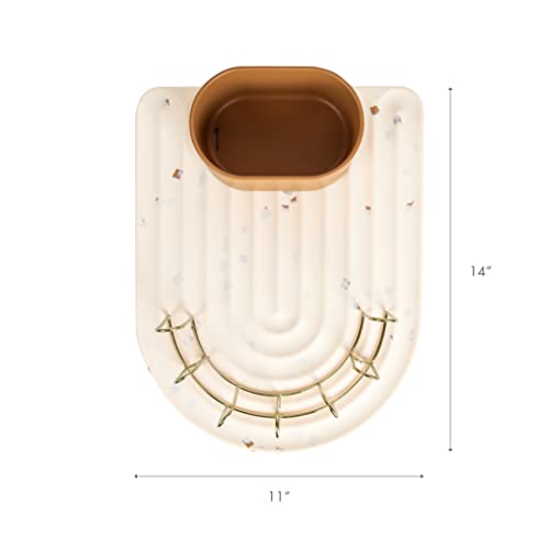 Boon ARC Modular Baby Bottle Drying Rack β Includes Silicone Drying Mat, Accessory Cup, and 7-Prong Wire Bottle Rack β Baby Essentials